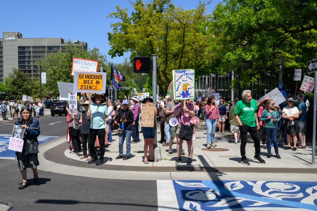 May Day protest held in downtown Eugene - Lookout Eugene-Springfield
