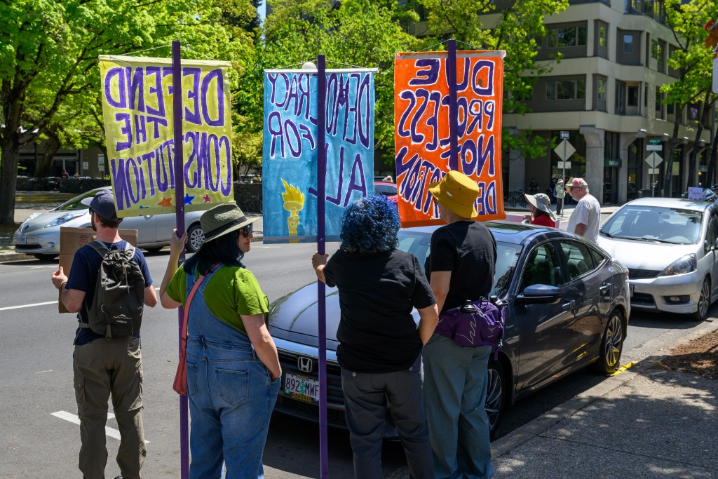 May Day protest held in downtown Eugene - Lookout Eugene-Springfield