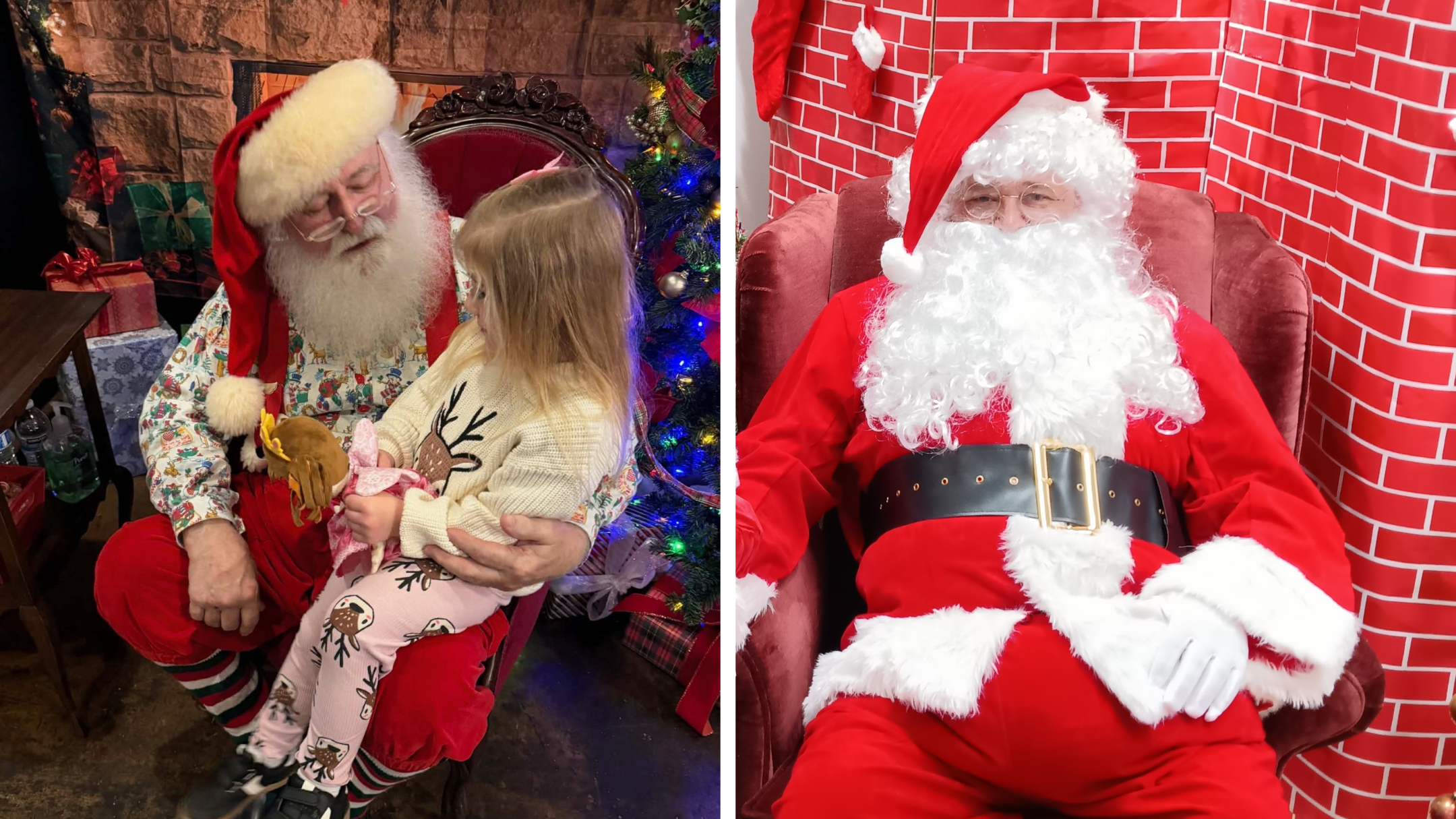 Two Santas, both alike in jolliness - Lookout Eugene-Springfield
